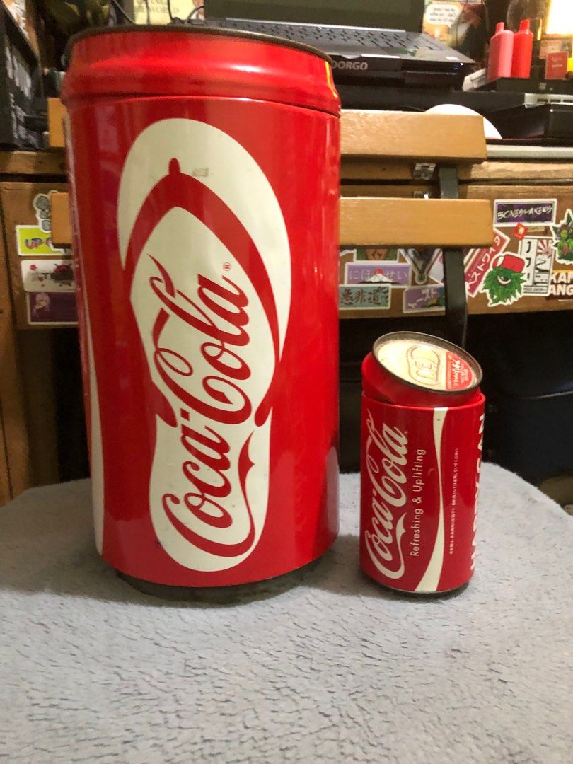 Large coke tin can container with smaller one included, Hobbies & Toys ...