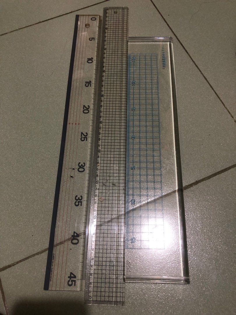 Large long heavy duty set of grid type rulers, Hobbies & Toys ...