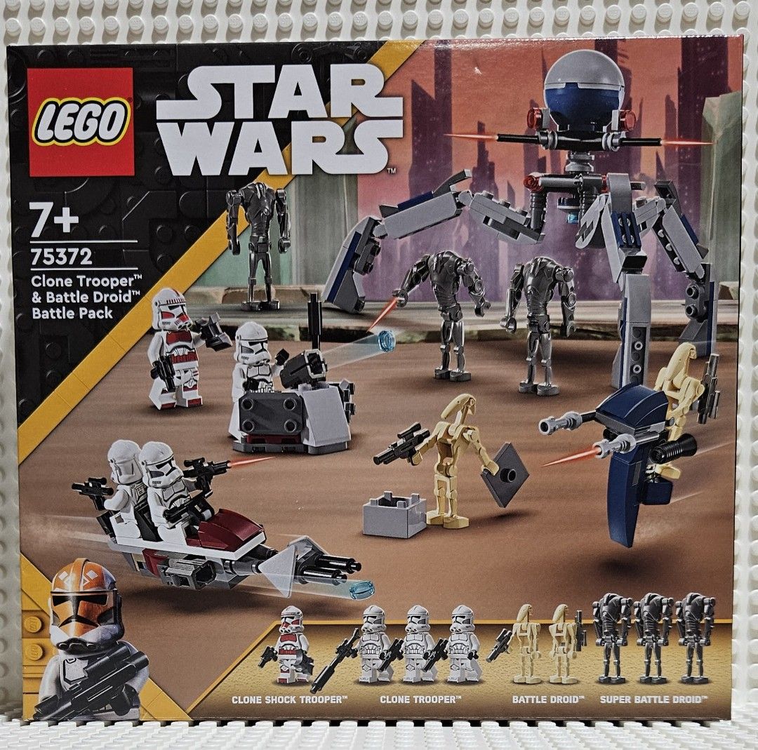LEGO 75372 Star Wars Clone Trooper & Battle Droid Battle Pack, Hobbies ...