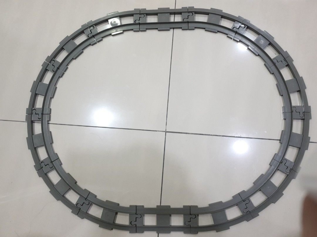 Lego Duplo 14 piece Grey Train track form a oval shape track, Hobbies ...