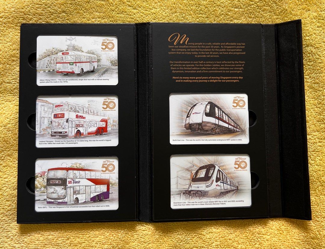 Limited edition SBS Bus 50 years ezlink card collection, Hobbies & Toys ...