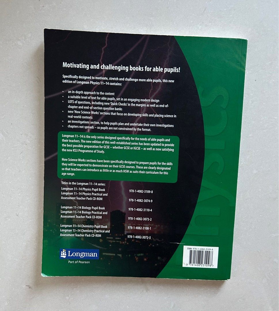 Longman Physics 11-14 IGCSE - used textbook, Hobbies & Toys, Books ...