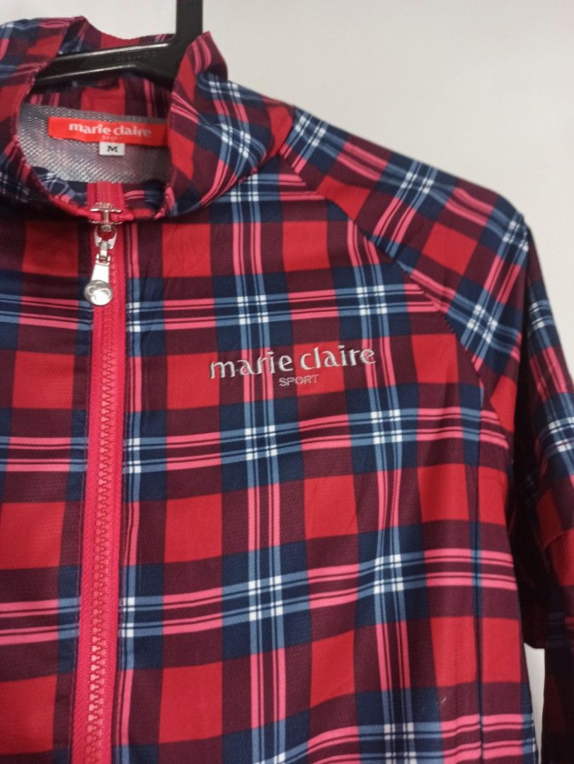 Marie Claire Sport Checker Red (Can be Polo and No Hood, Men's Fashion ...