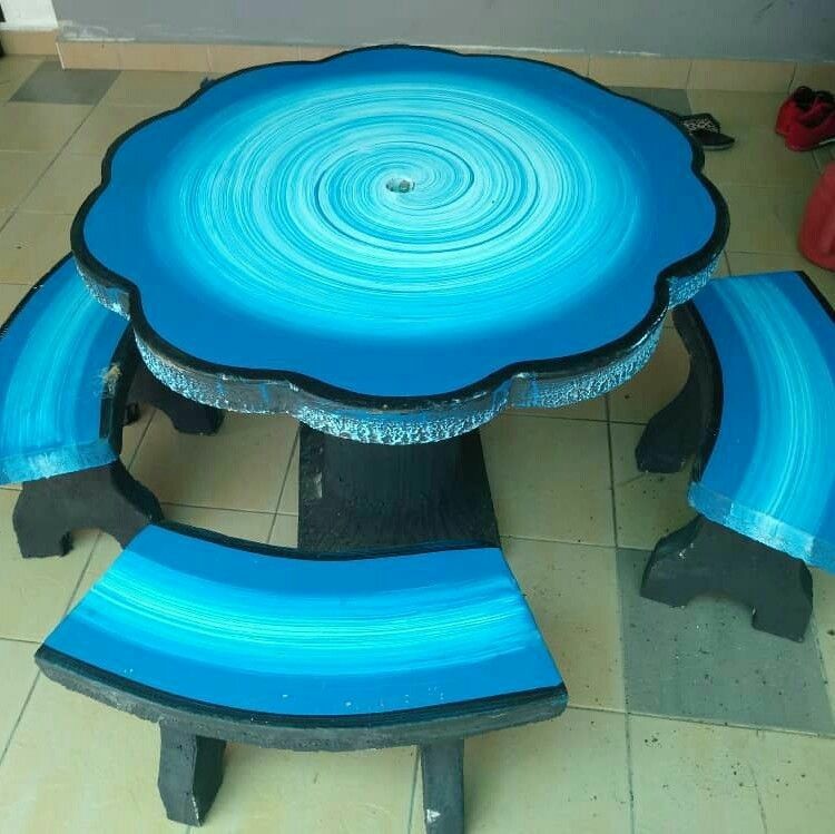 MEJA BATU TAMAN 5 IN 1, Furniture & Home Living, Furniture, Tables ...