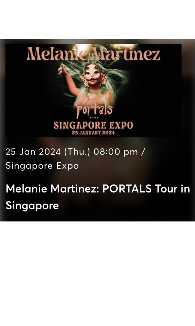 melanie martinez cat 1 ticket, Tickets & Vouchers, Event Tickets on ...