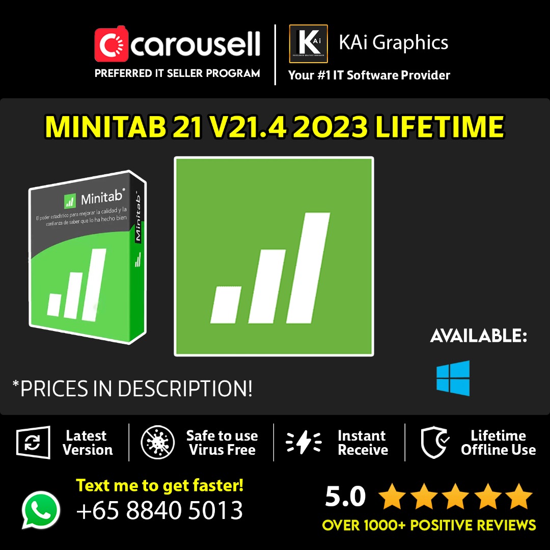 Minitab 21 V21 4 2023 Lifetime Statistic Software For Windows Computers And Tech Parts