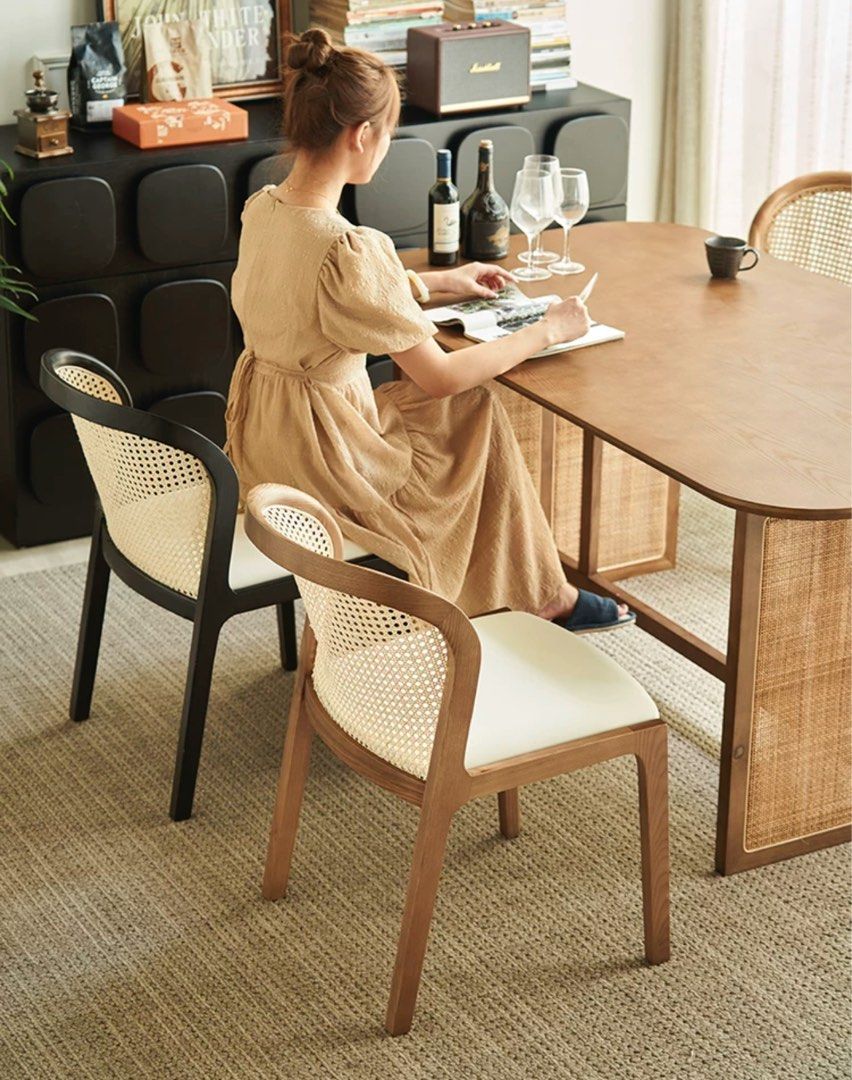 MITSKI Modern Solid Wood Dining Chair, Furniture & Home Living ...