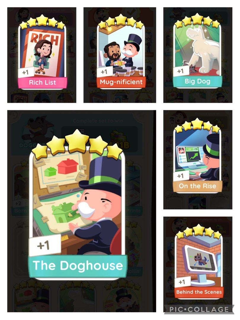 Monopoly Go ! Rich list & Big dog & the doghouse & on the rise & mug ...