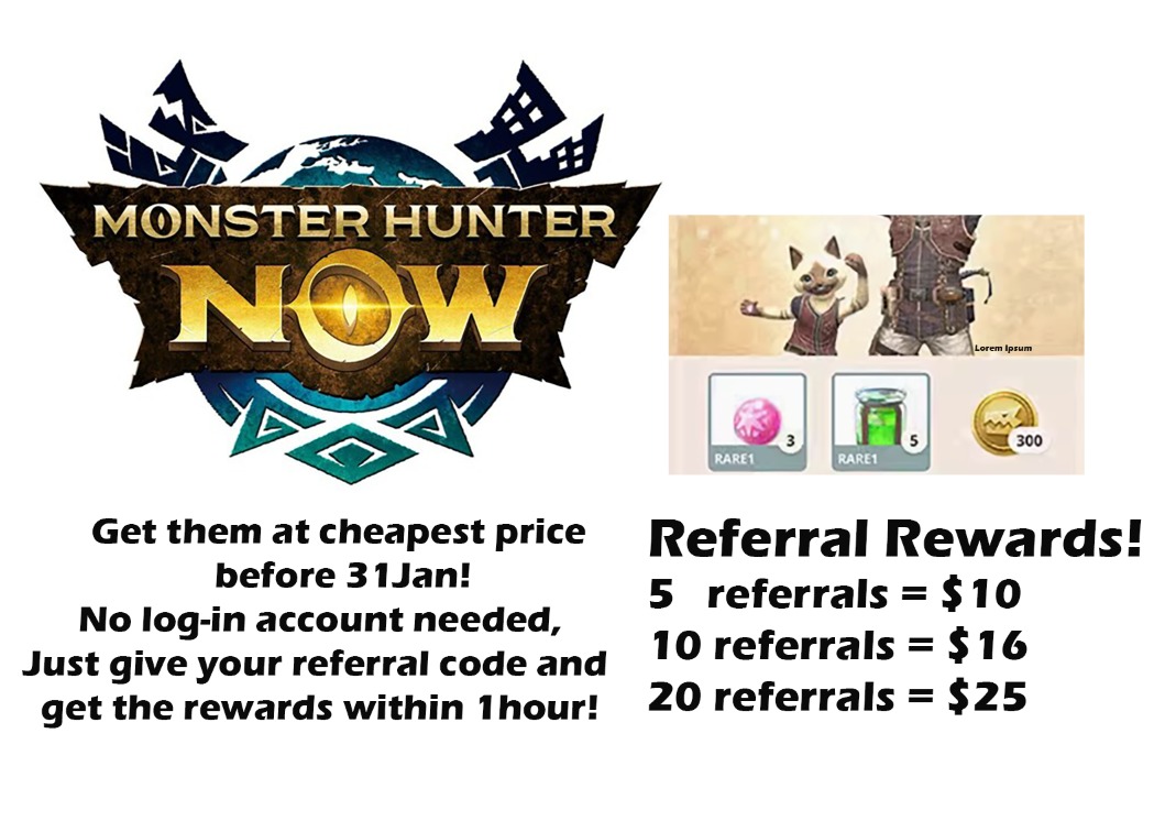 Monster Hunter Now Referral Rewards | Monster Hunter Now (MonHun ...