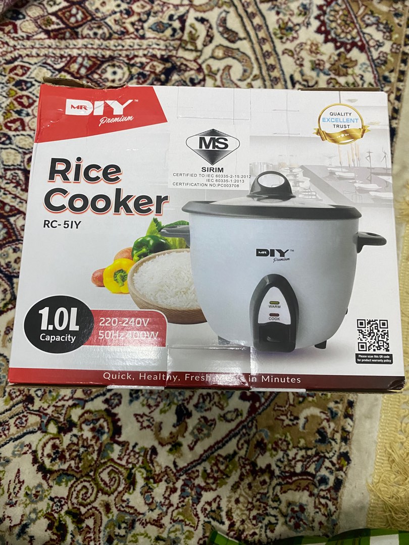 MR DIY Rice Cooker 1.0L, TV & Home Appliances, Kitchen Appliances ...