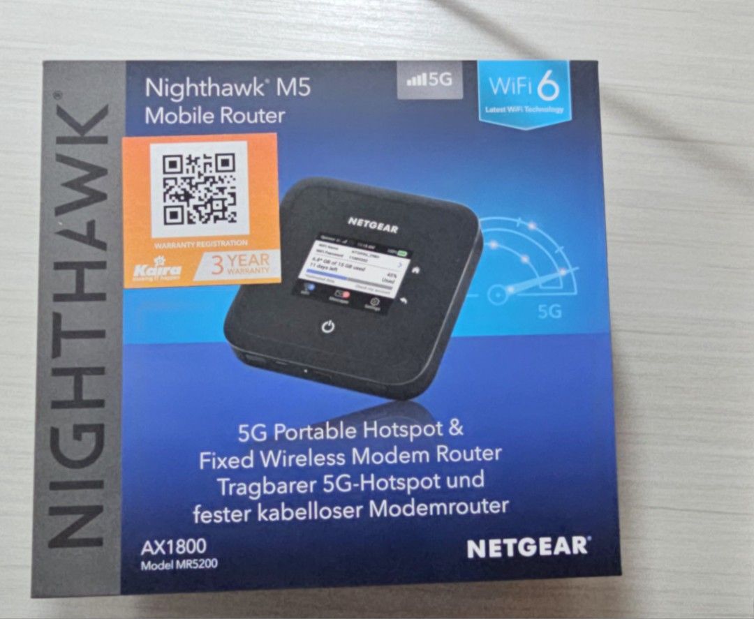 NETGEAR Nighthawk (MR5200) M5 Mobile Router with WiFi 6 – Ultrafast 5G ...