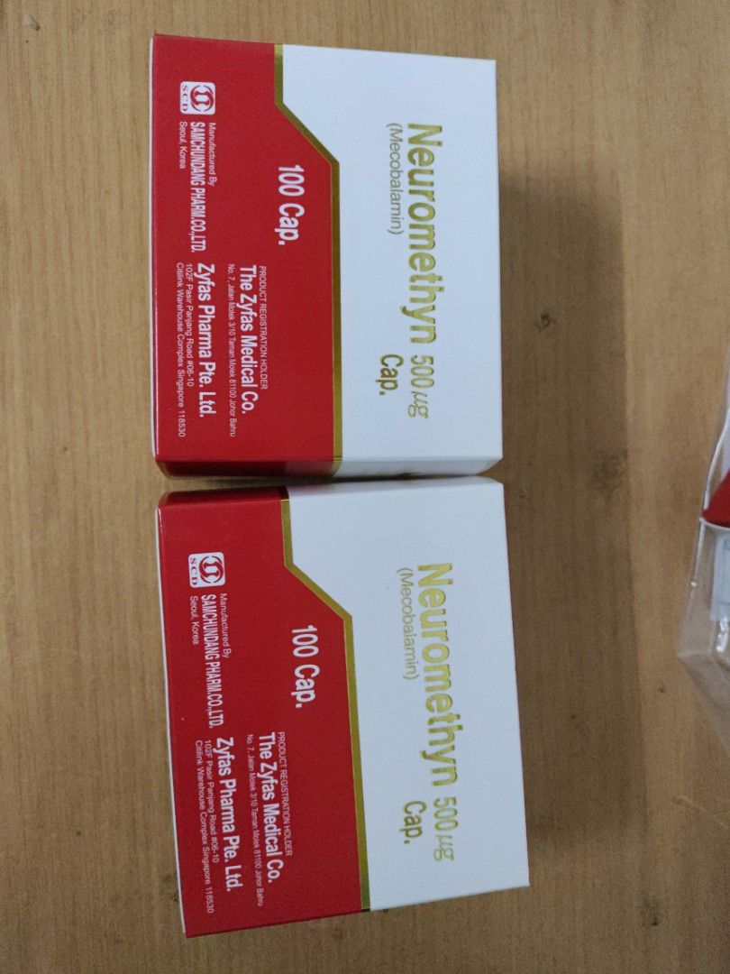 Neuromethyn Mecobalamin 500ug 100 capsules, Health & Nutrition, Health ...