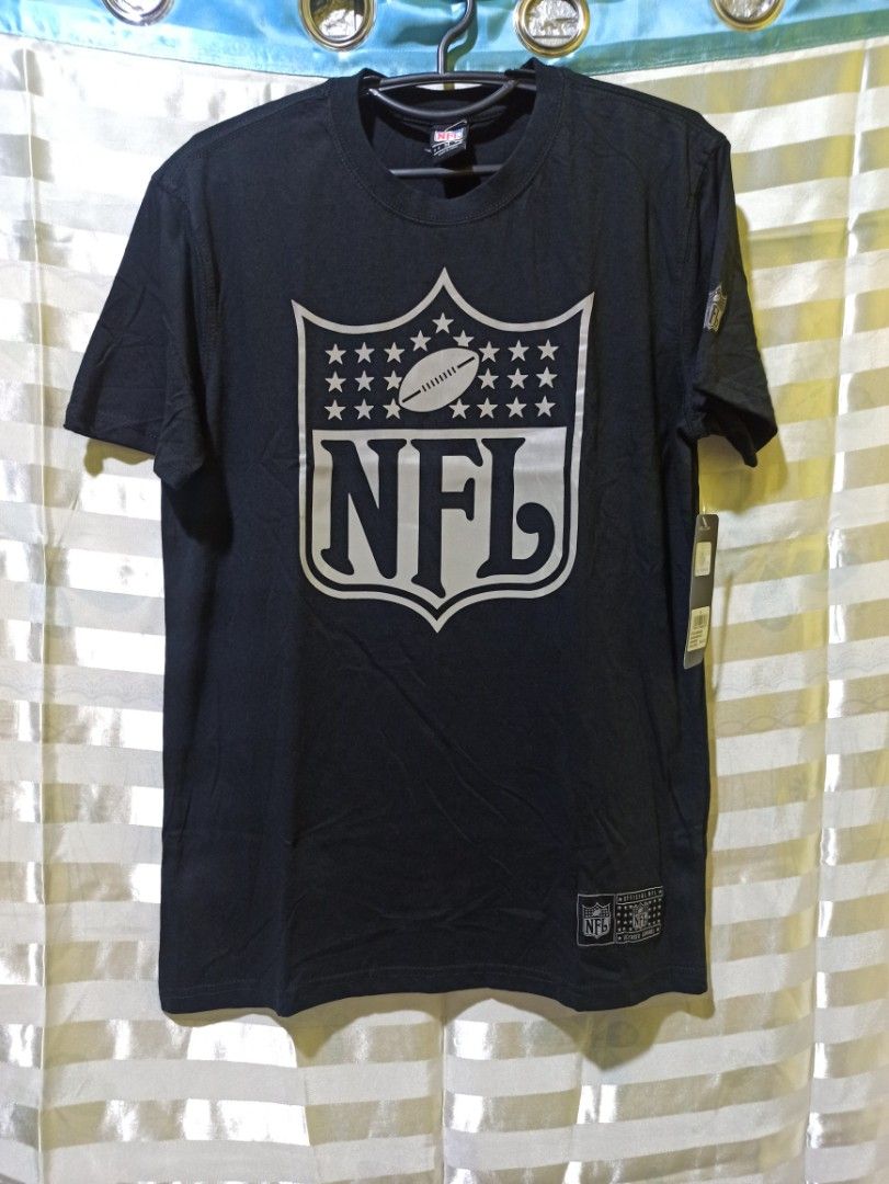 NFL logo shield in silver by Team Apparel, Men's Fashion, Tops & Sets ...