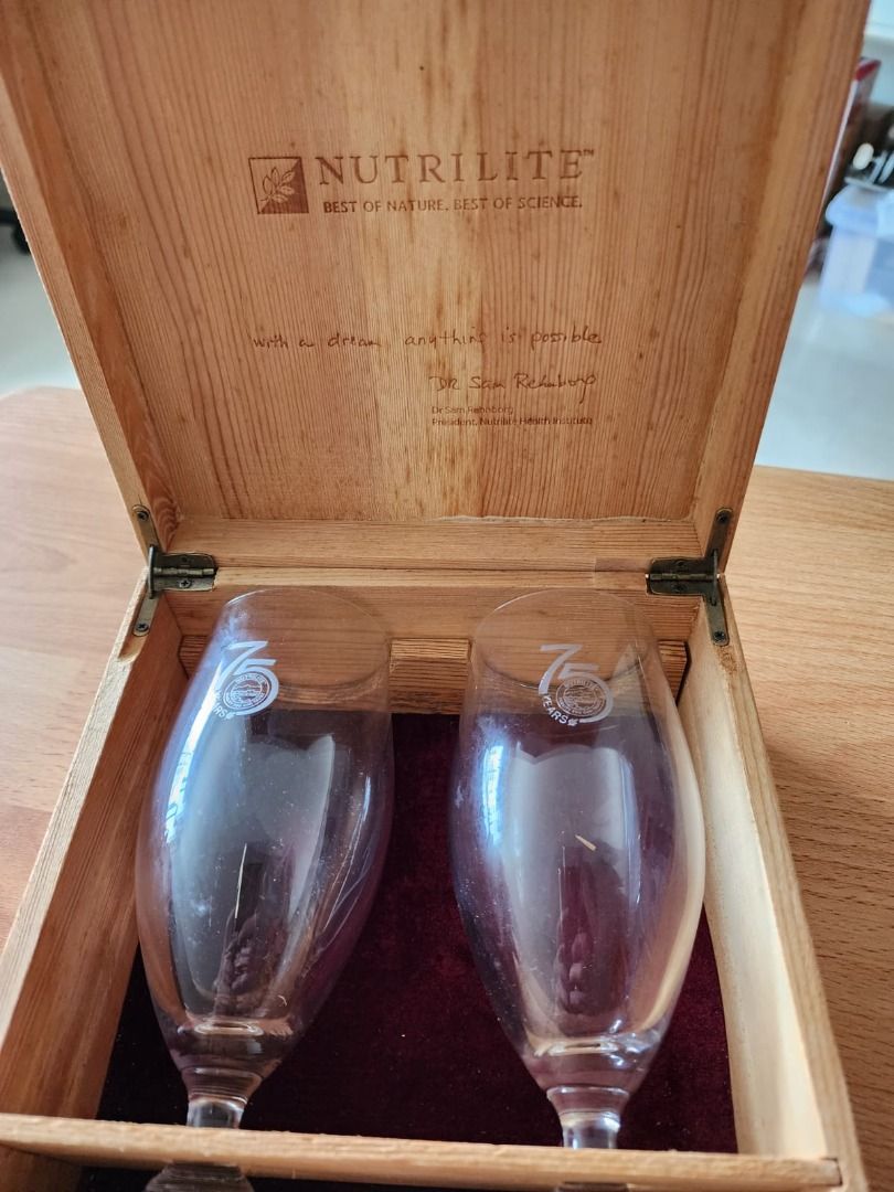 Nutrilite 75years Anniversary Fine Crystal Glass Set, Health ...