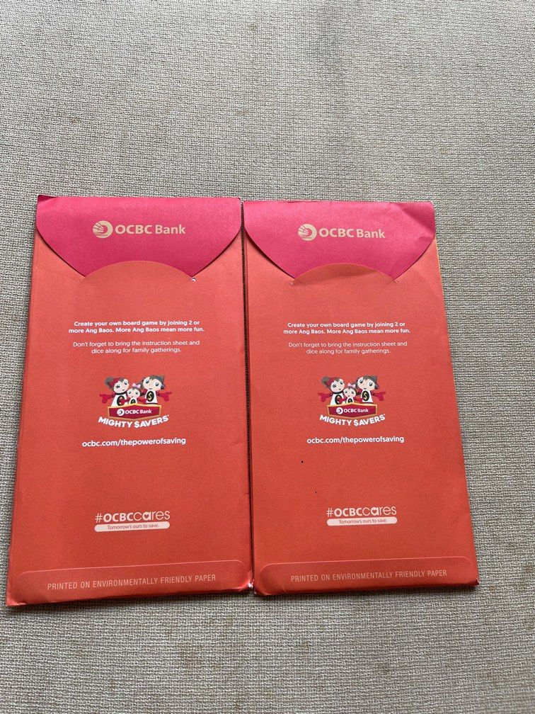 OCBC Red Packets (All 2 packs), Hobbies & Toys, Stationery & Craft ...