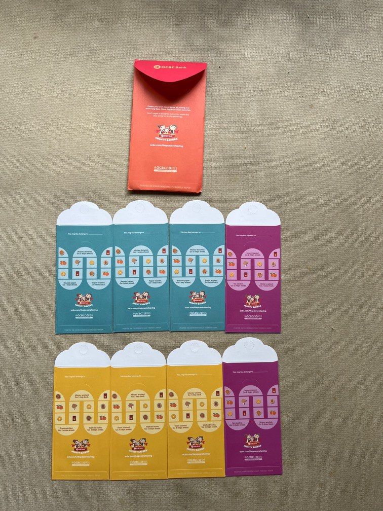 OCBC Red Packets (All 2 packs), Hobbies & Toys, Stationery & Craft ...