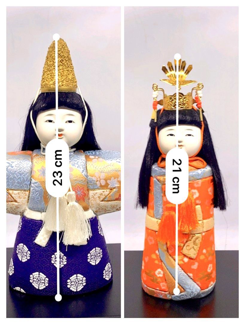 Ohinasama Kimekomi Dolls, Odari and Hina, Prince and princess dolls, Japanese Traditional Doll ...