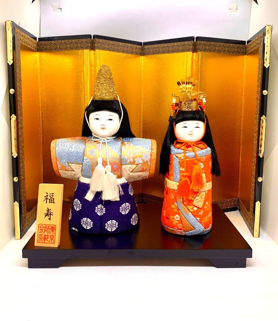 Ohinasama Kimekomi Dolls, Odari and Hina, Prince and princess dolls, Japanese Traditional Doll ...