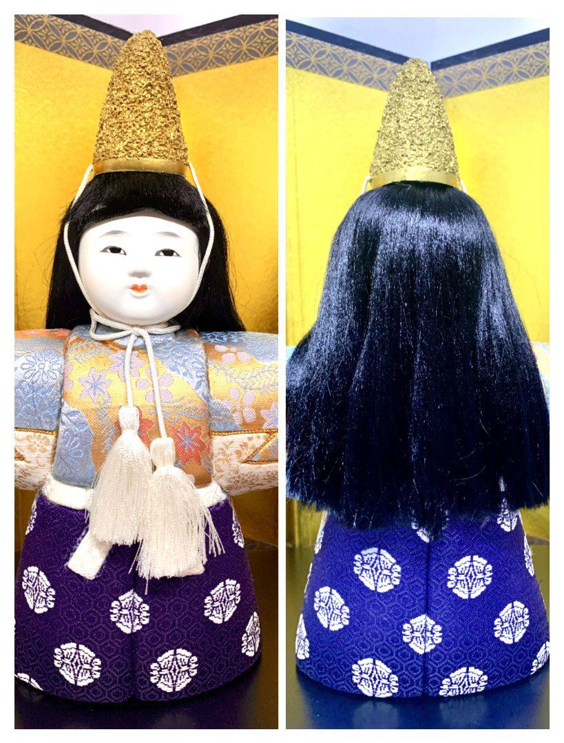Ohinasama Kimekomi Dolls, Odari and Hina, Prince and princess dolls, Japanese Traditional Doll ...