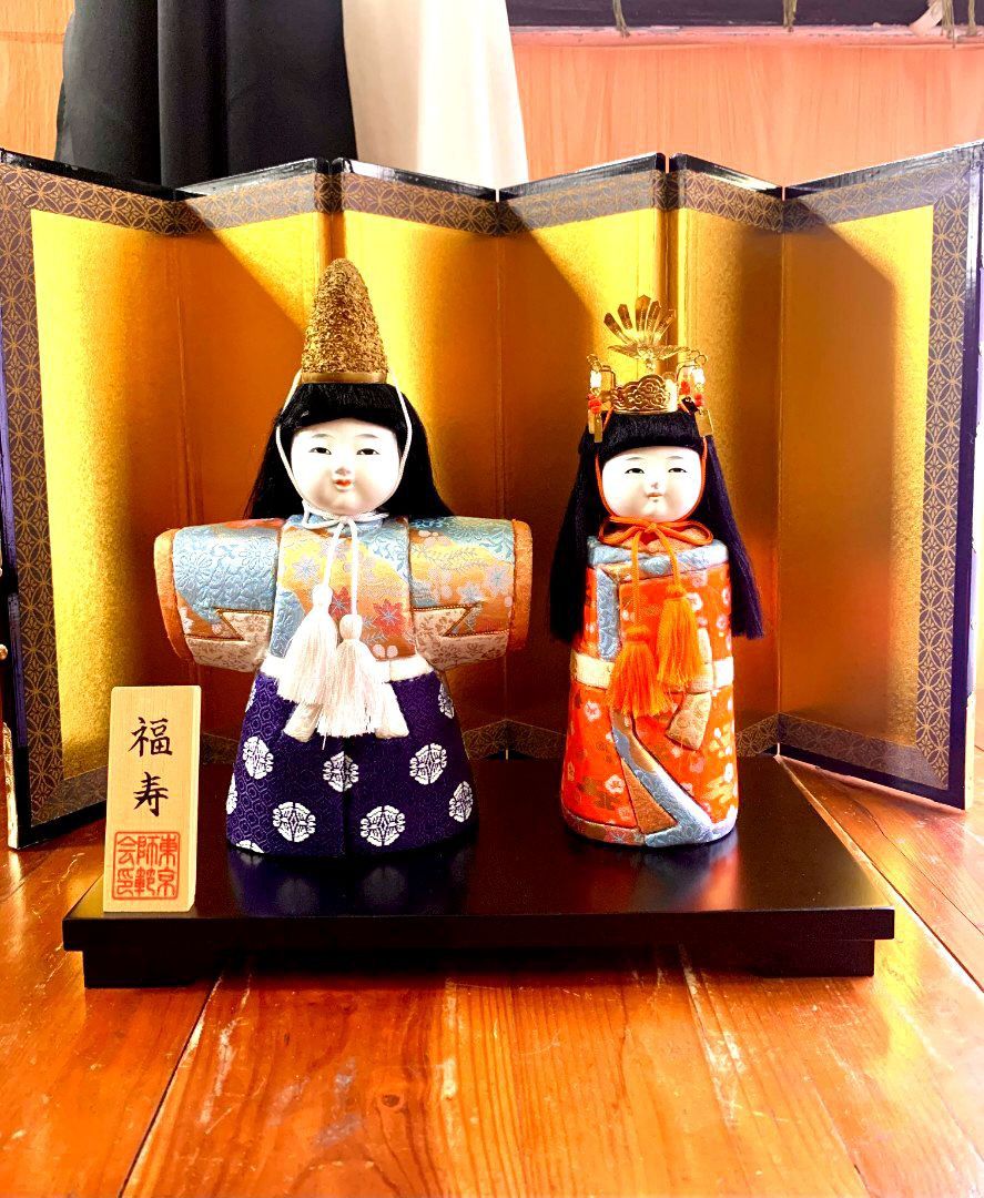 Ohinasama Kimekomi Dolls, Odari and Hina, Prince and princess dolls, Japanese Traditional Doll ...