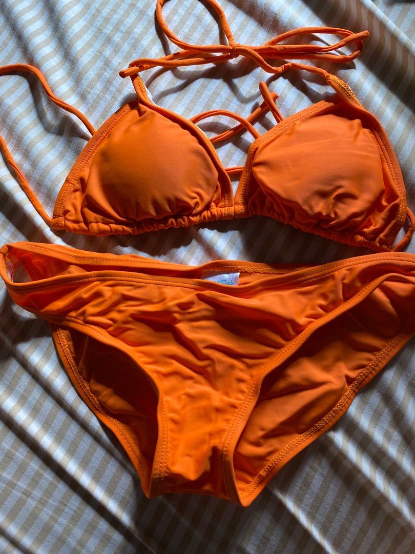 Orange Bikini, Women's Fashion, Swimwear, Bikinis & Swimsuits on Carousell
