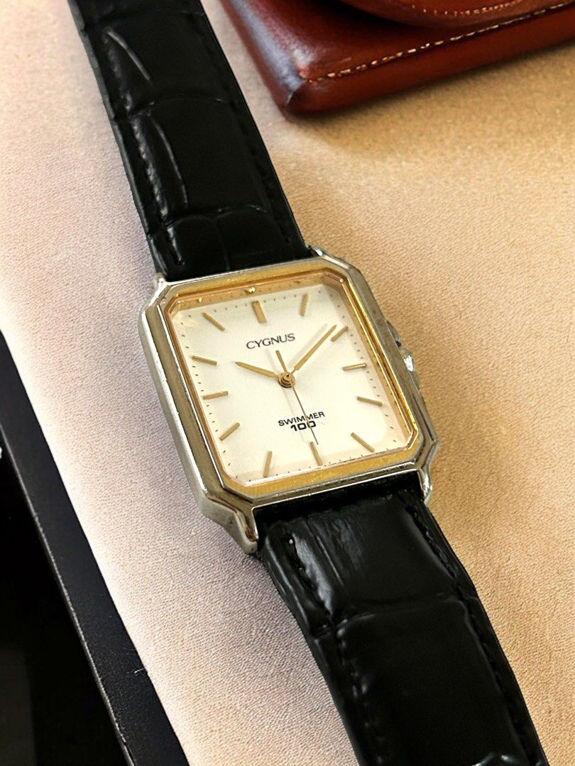 Orient Tank Cygnus Swimmer 100 White Dial Two Tone Tank Homage Watch ...