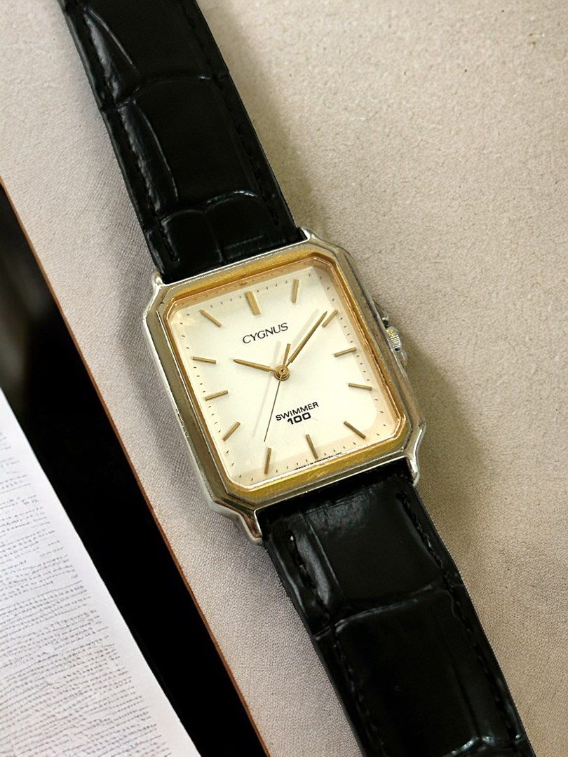 Orient Tank Cygnus Swimmer 100 White Dial Two Tone Tank Homage Watch ...