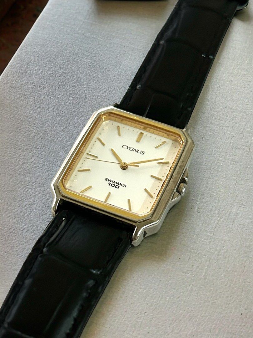Orient Tank Cygnus Swimmer 100 White Dial Two Tone Tank Homage Watch ...