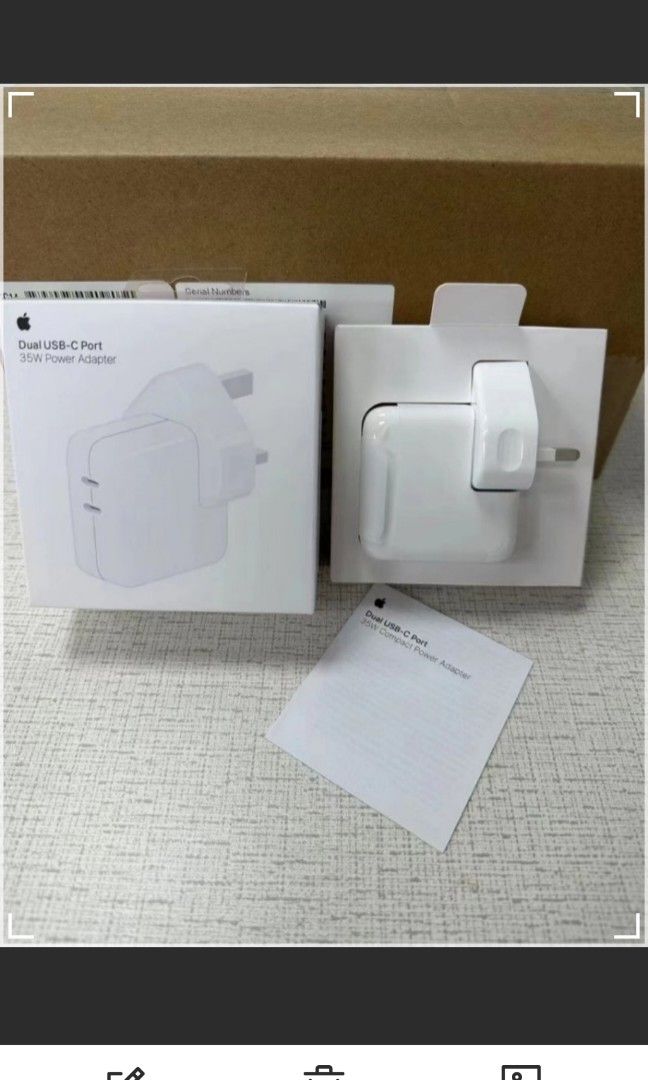 Original New 35W Charger Set A)Apple 35W Dual Port Charger + Type C to ...