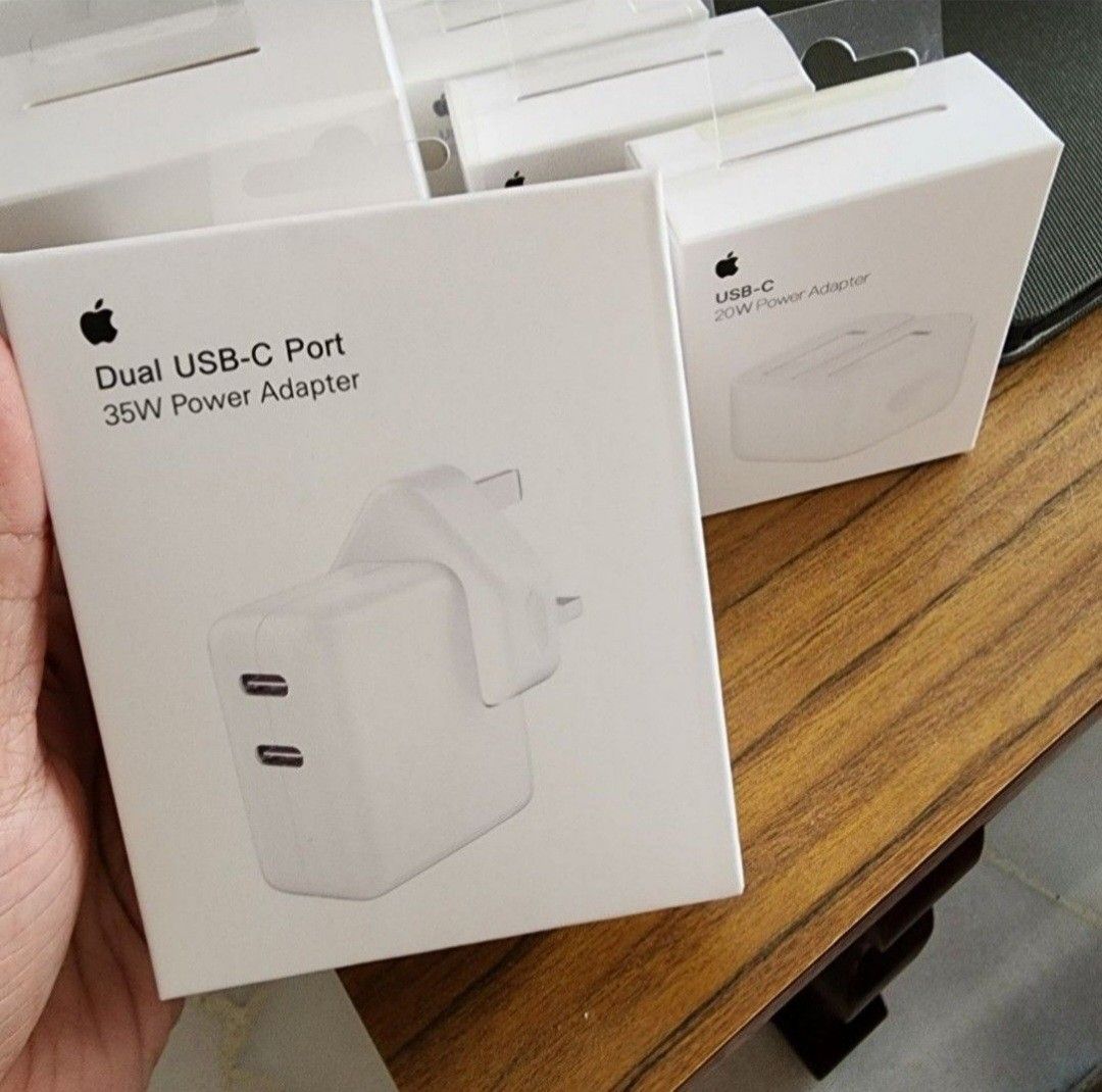Original New 35W Charger Set A)Apple 35W Dual Port Charger + Type C to ...