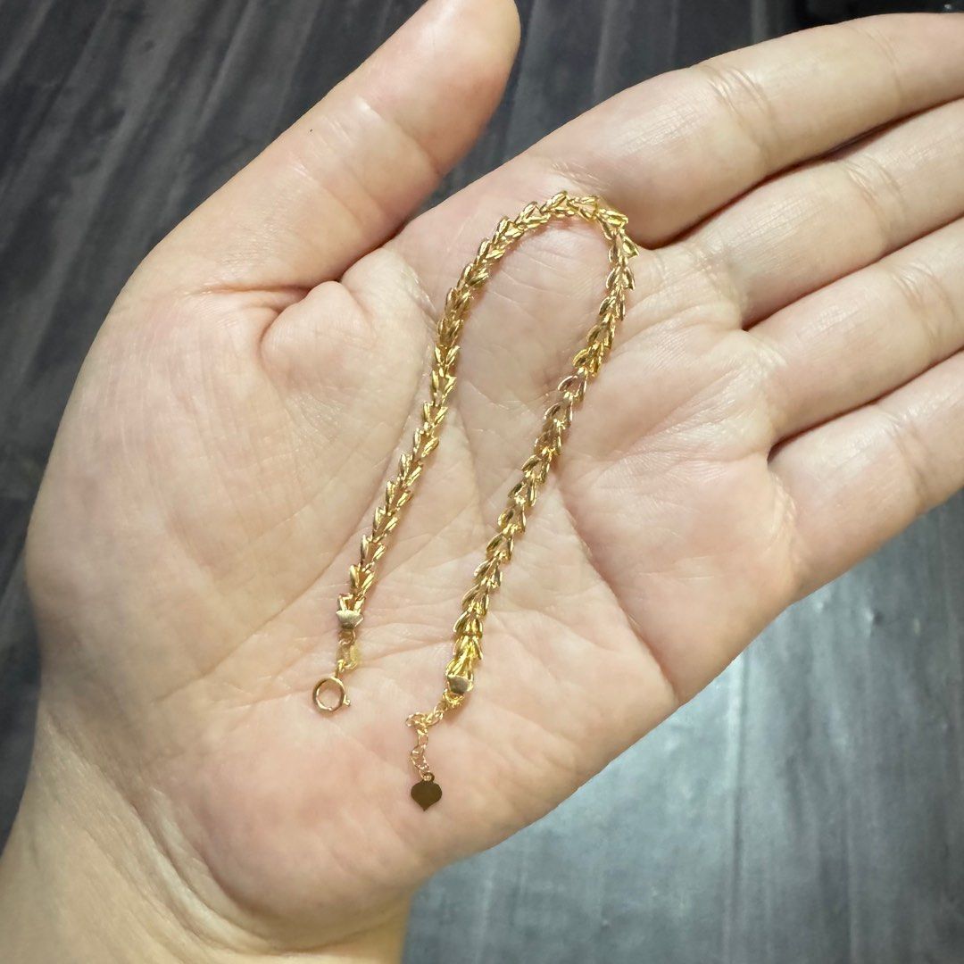 Palay Bracelet 18k Real Gold Saudi Gold (Au750), Women's Fashion ...