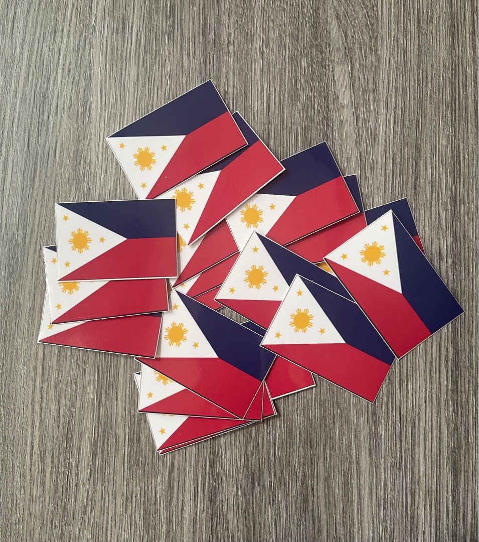 Philippines Flag Sticker (20 Pcs), Hobbies & Toys, Stationery & Craft ...