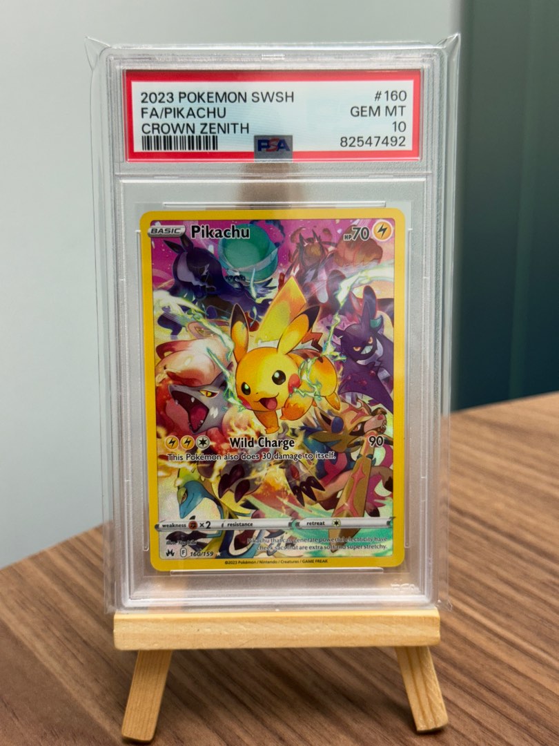 Pikachu Crown Zenith [PSA 10], Hobbies & Toys, Toys & Games on Carousell