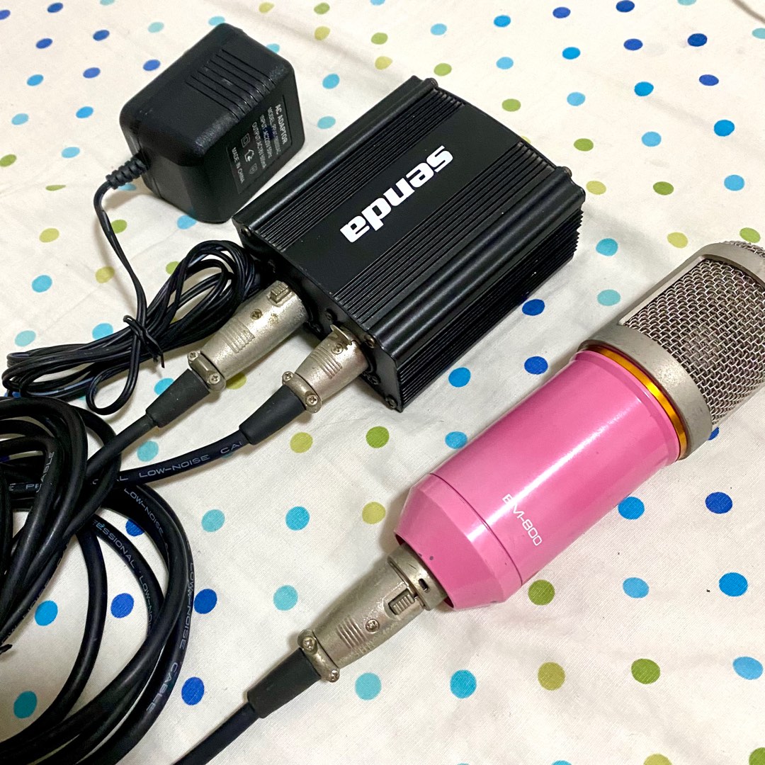 Pink BM800 Condenser Microphone, Audio, Microphones on Carousell