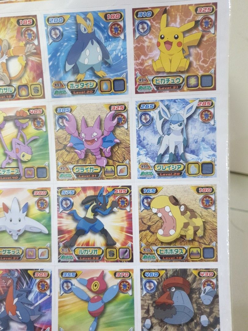 Pokemon Japanese 2008 Ensky Amada Seal Sticker Special Sheet 3, Hobbies ...