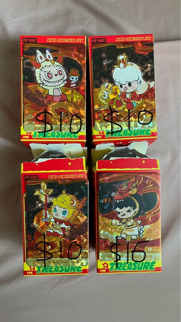 Pop Mart; Loong presents the treasure; Labubu; sweetbean; Molly; Hirono ...