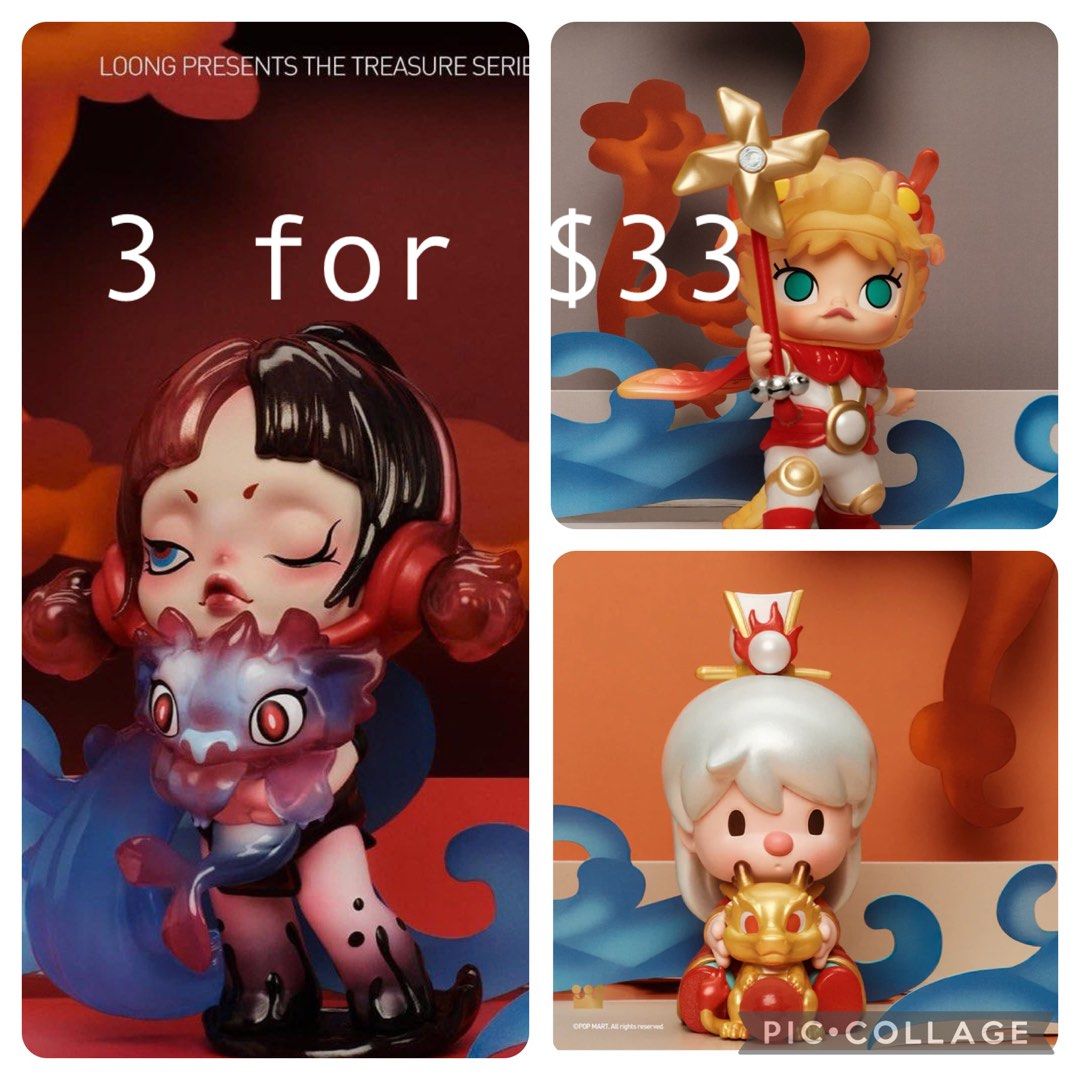 POP MART Loong Presents the Treasure Series Figures, Hobbies & Toys ...