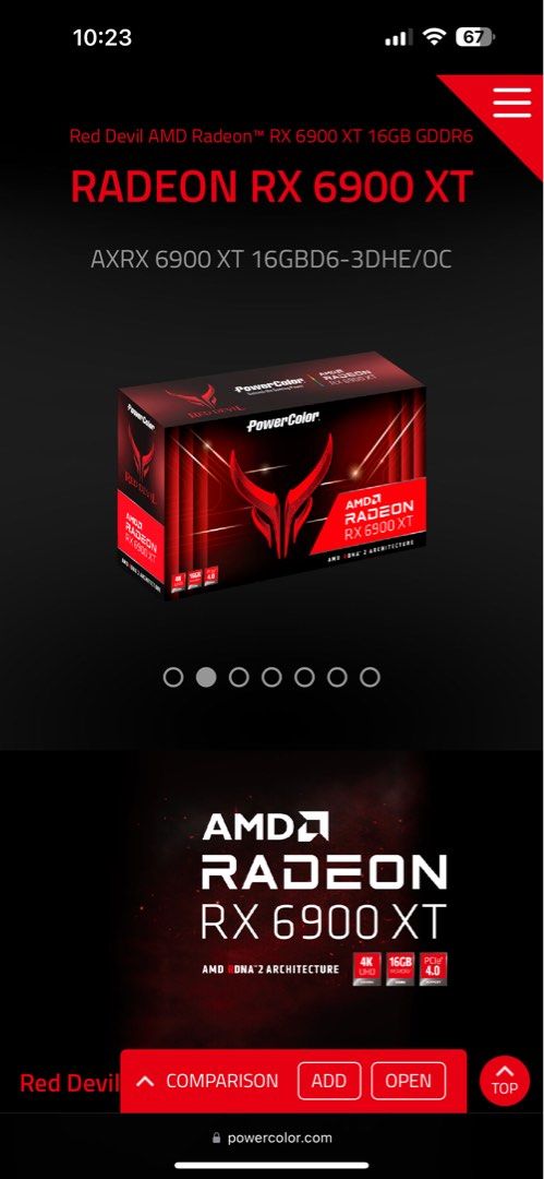 PowerColor Red Devil 6900XT, Computers & Tech, Parts & Accessories, Computer Parts on Carousell