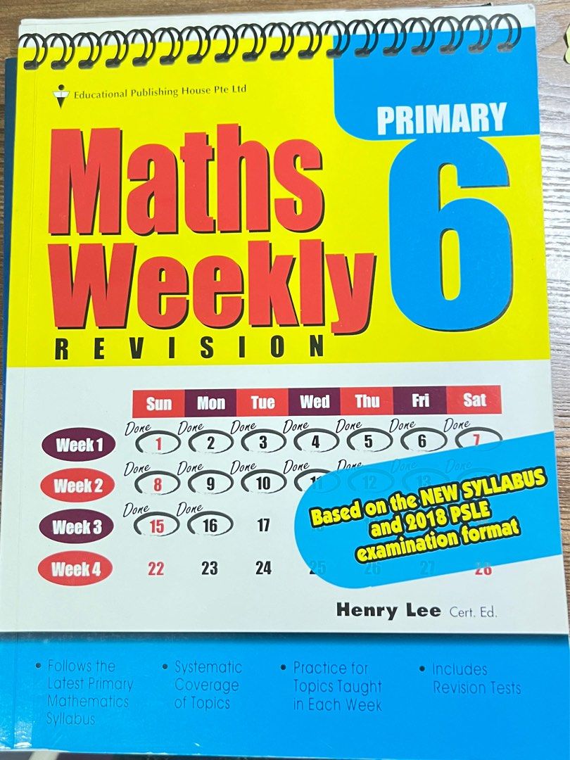 Primary 6 Math Weekly Revision book, Hobbies & Toys, Books & Magazines ...