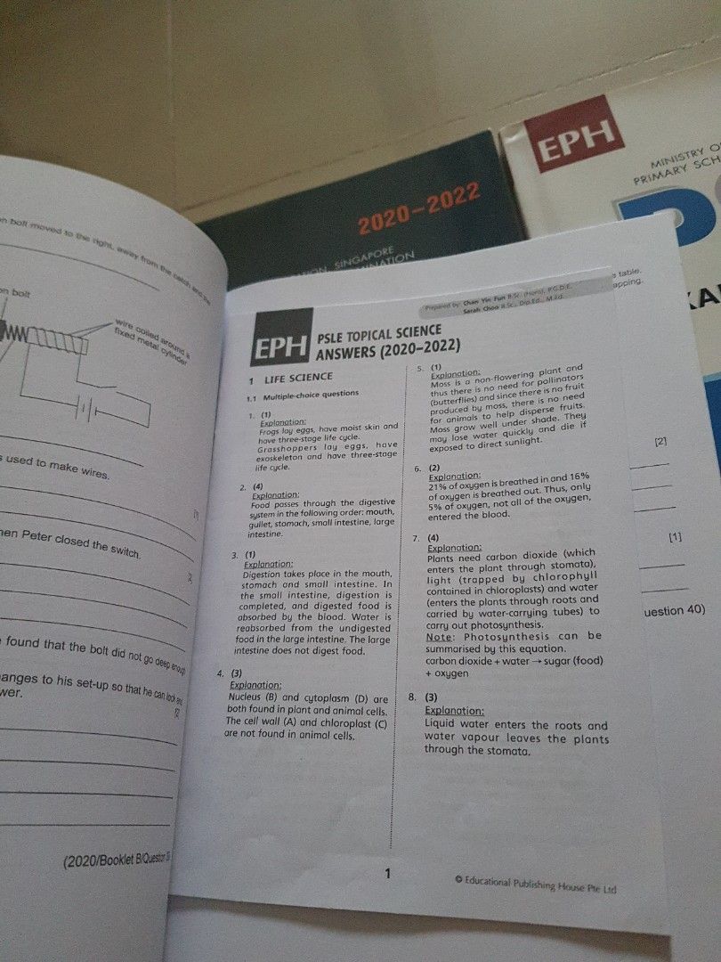 PSLE engish, math, science 2020-2022 past year papers, Hobbies & Toys ...