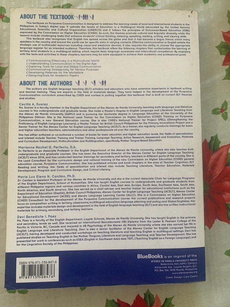 Purposive Communication in English (Ateneo Blue Books), Hobbies & Toys ...