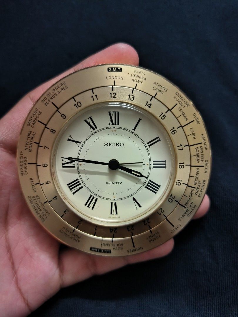 Rare Seiko Quartz World Alarm Travel Clock QQ539G, Luxury, Watches on ...