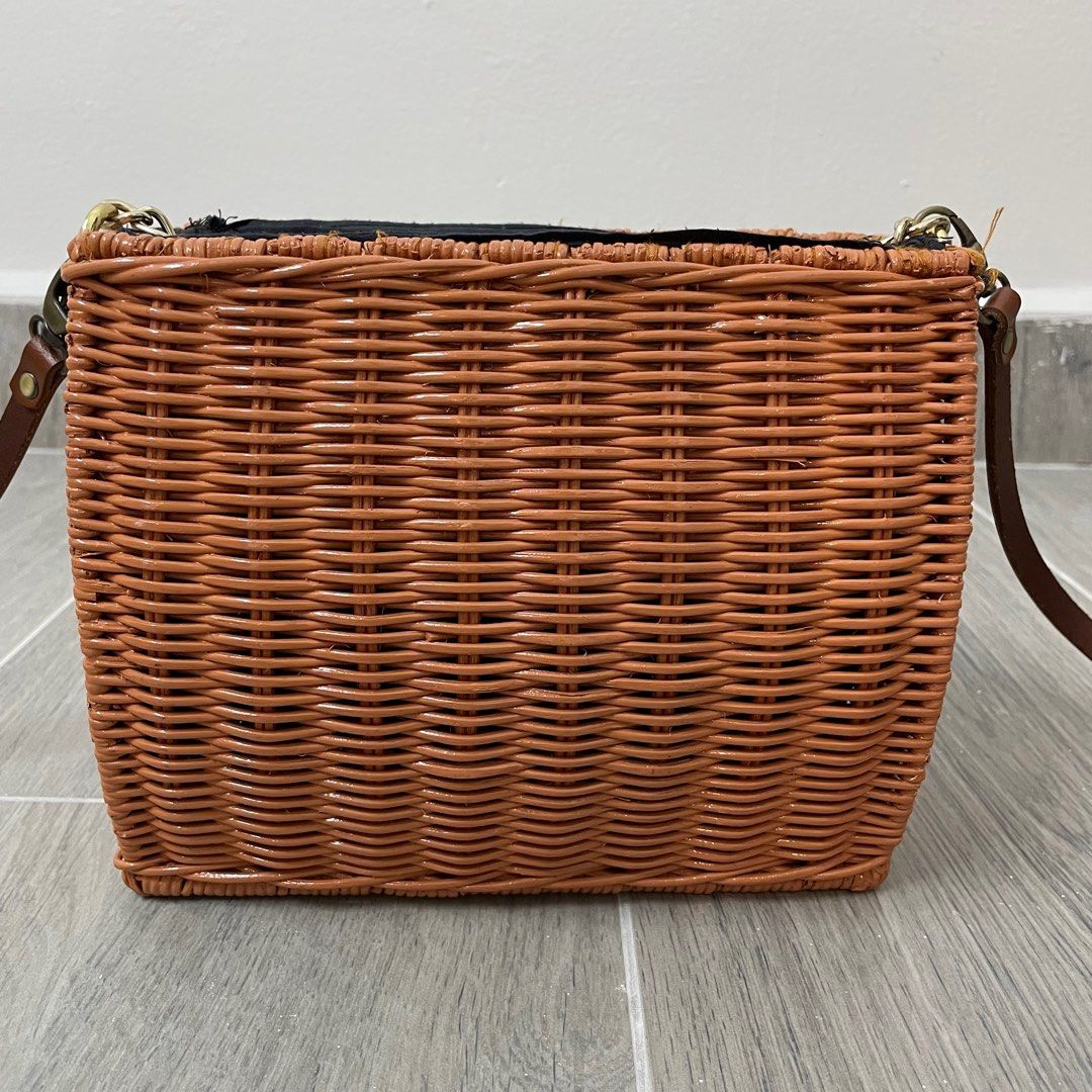 Rattan bag, Women's Fashion, Bags & Wallets, Cross-body Bags on Carousell