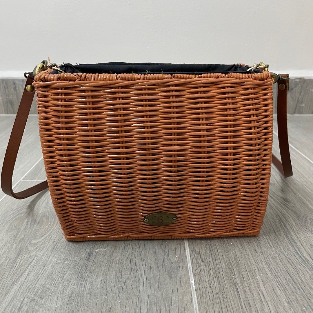 Rattan bag, Women's Fashion, Bags & Wallets, Cross-body Bags on Carousell