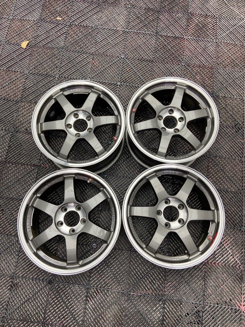 Rays TE37 SL (17x8.5jj) +40 offset, Car Parts & Accessories, Mags and Tires on Carousell