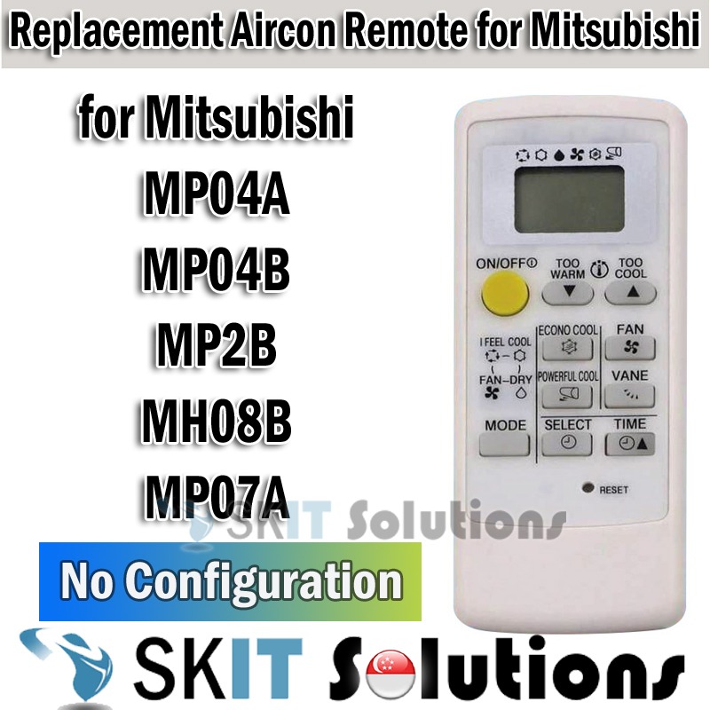 Replacement Mitsubishi Aircon Remote Control Air Con Air Conditioner AC Controller Starmex MP04B ...