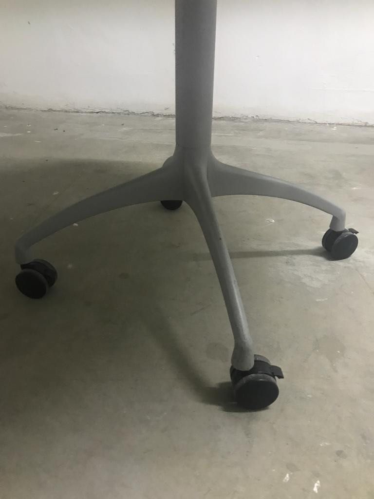 Round wooden table on wheels, Furniture & Home Living, Furniture ...