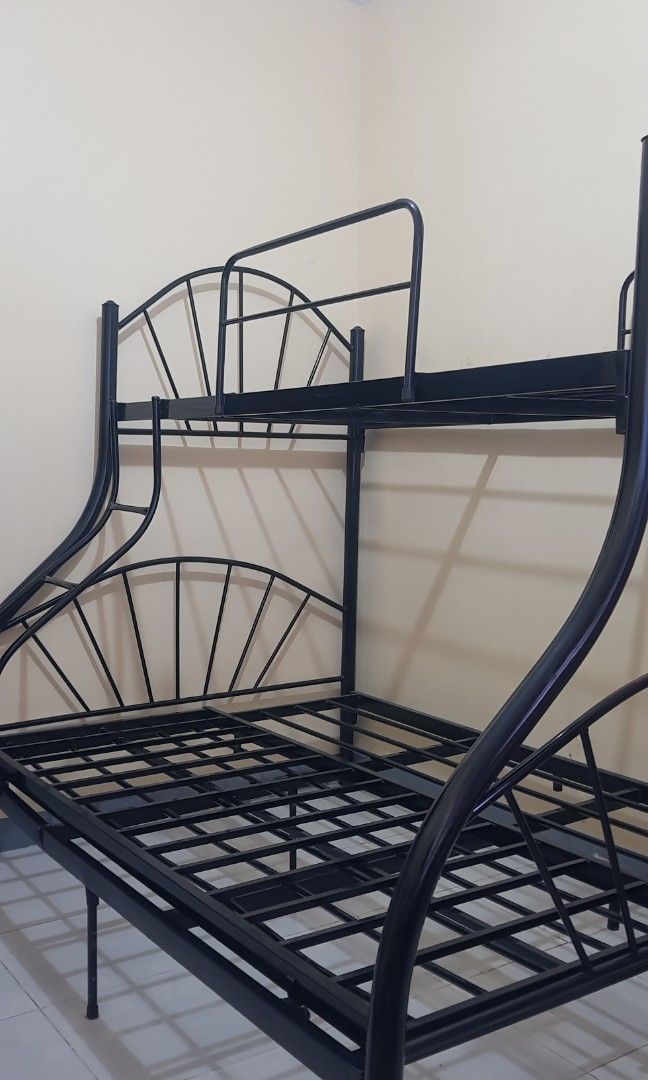 R-Type Double Deck Frame (with wheeled pull out bed frame underneath ...