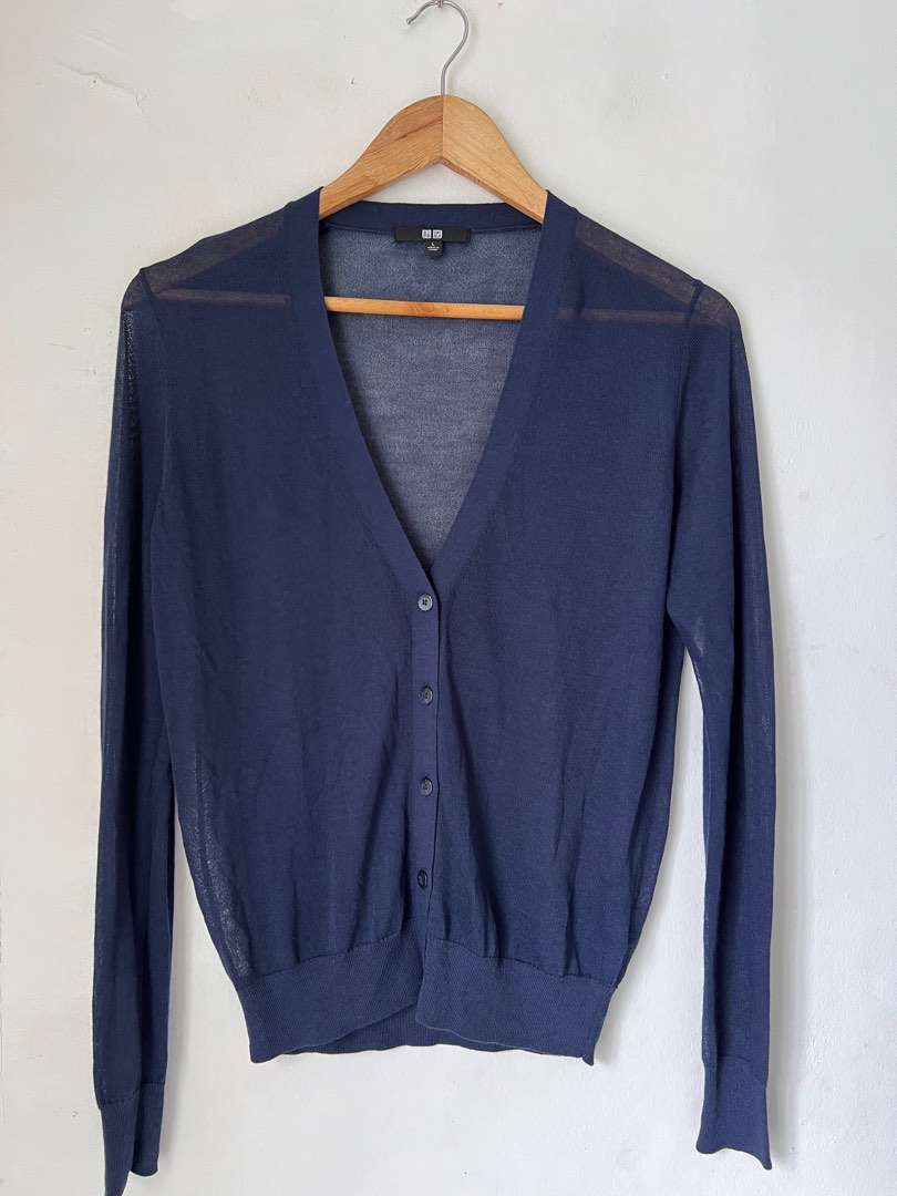 SALE‼️UNIQLO mesh knitted cardigan, Women's Fashion, Coats, Jackets and ...