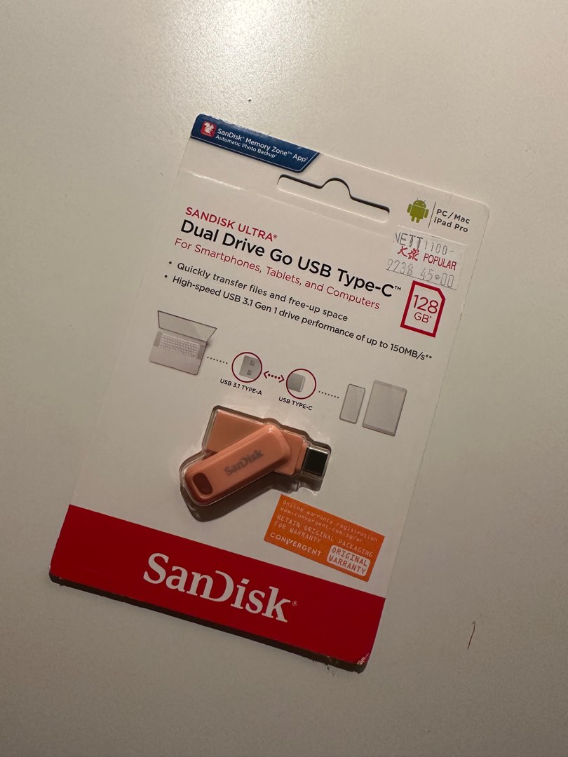 Sandisk Ultra Dual Drive Go Usb Type C Gb Computers Tech Parts Accessories Hard Disks